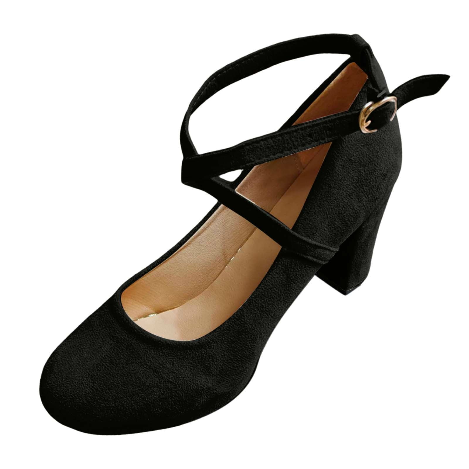 Click here for Svbnaue Womens High Heels Suede Shallow Mouth Foot... prices