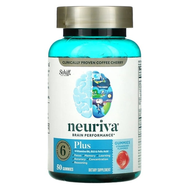Neuriva Plus Brain Performance Gummies Strawberry Dietary Supplements ...