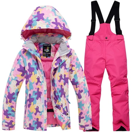 Girls Snowsuits - Kids Snow Suits Child Ski Suit Waterproof Windproof ...