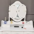 Ktaxon 7-Drawer Vanity Makeup Table Set, Simple White Dressing Table w ...