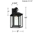 John Timberland Califa Mission Outdoor Wall Light Fixture Black Metal ...