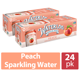 Waterloo Sparkling Water, Peach, 12 fl oz, 24 Pack Cans - Walmart.com