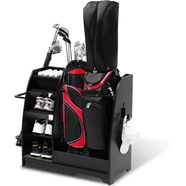 Suncast Metal Golf Organizer Rack, Storage for Clubs, Bags & Balls, 3 ...