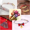 4 Rolls 4 Colors Polyester Cord with Metallic Thread Mixed Color 0.4mm ...