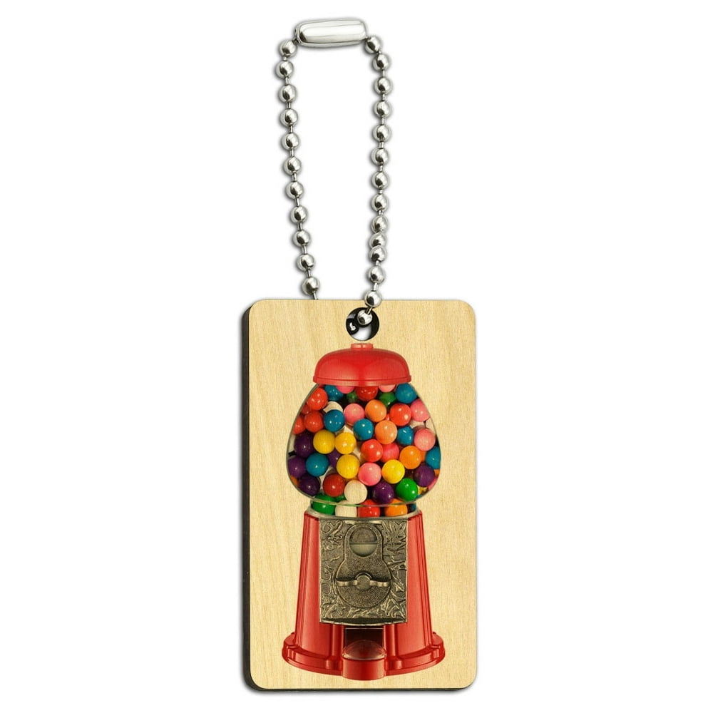 Graphics and More - Gumball Machine Wood Rectangle Key Chain - Walmart ...