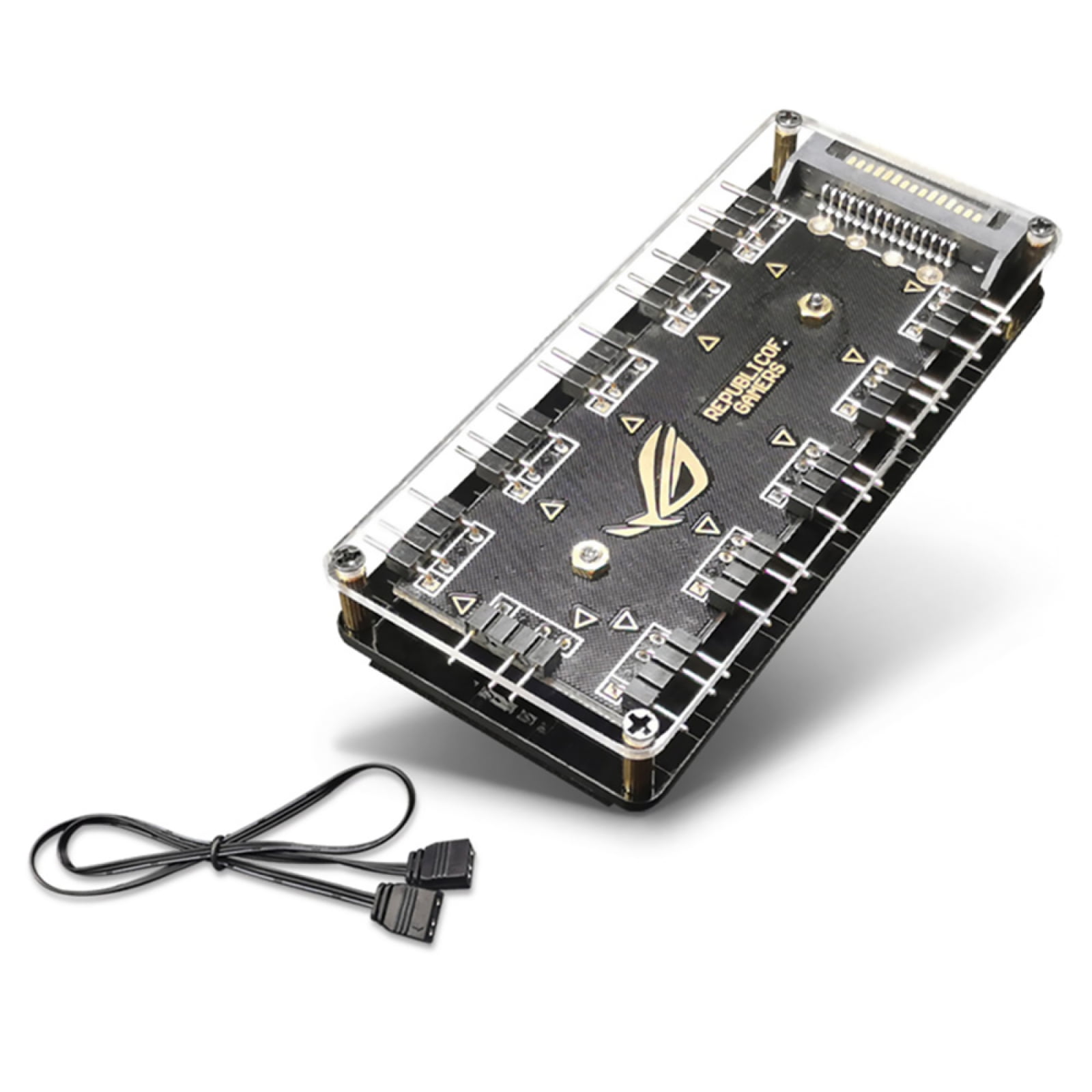 ARGB RGB Fan HUB, 10 Ports for Addressable RGB Light, 1 to 10 Multi Way ...