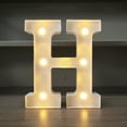 H Led Illuminated Alphabet Letter Light Battery Operated For Decorative ...