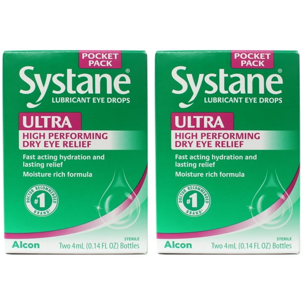 2 Pack Systane Ultra Eye Drops Lubricant High Performance 2 Ct 4mL ...