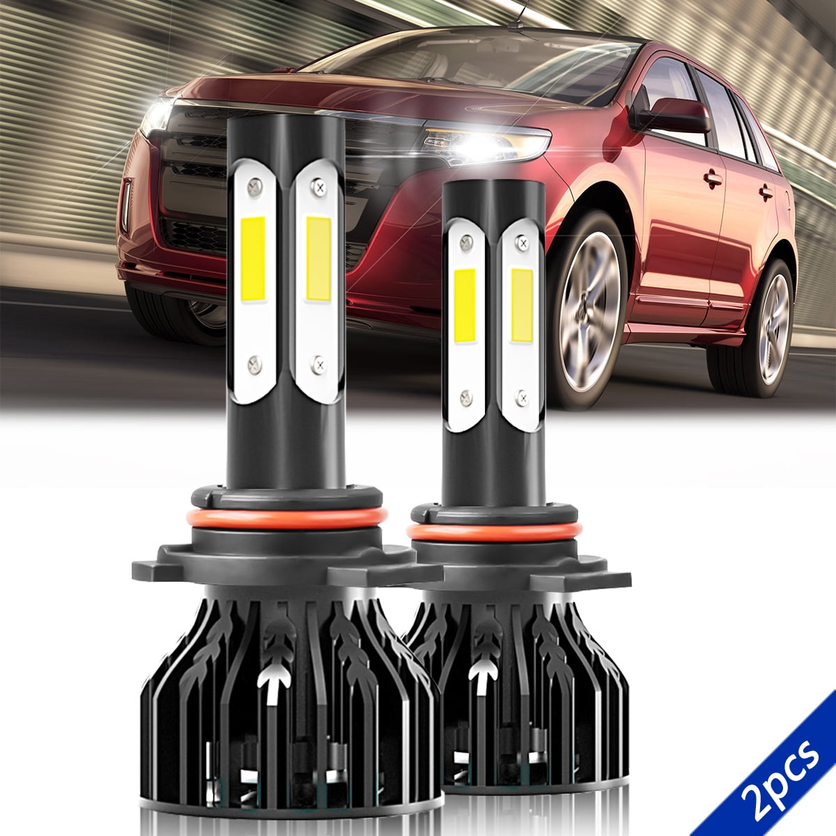 9012 LED Headlight Bulb for Ford Edge 2011 2012 2013 2014 High Low Beam ...