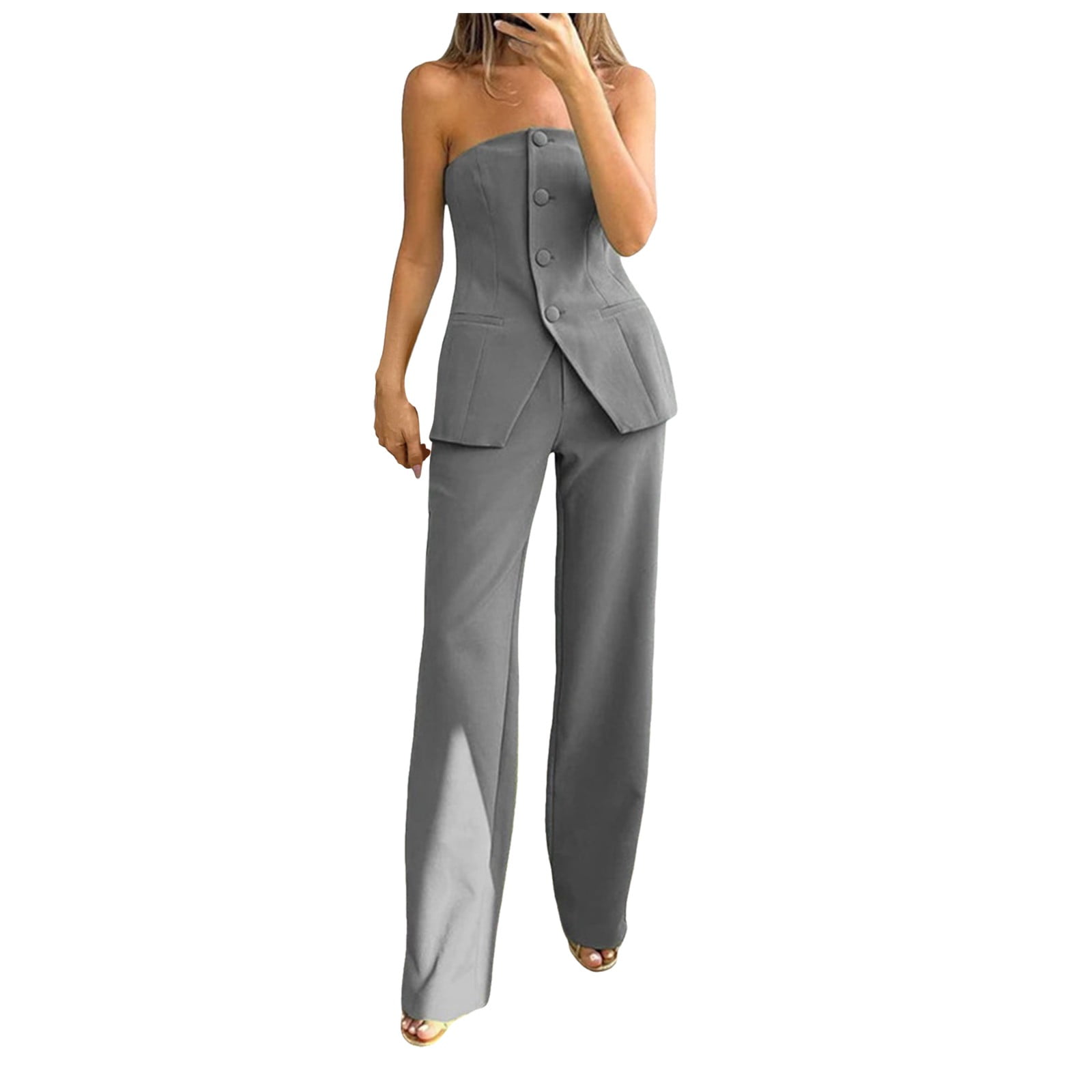 Click here for Byhong Womens Off Shoulder Strapless Sleeveless To... prices