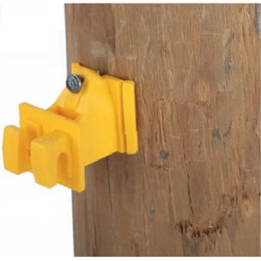 Zareba 25-Pack Yellow Snap-on 2-Inch Extender T-Post Insulator ...