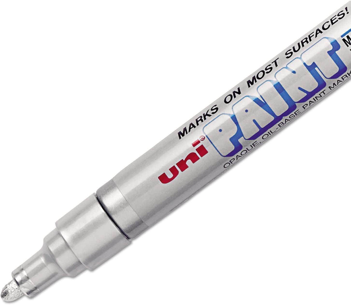 Uni-Paint PX-20 Oil-Based Paint Marker, Medium Point, Metallic Silver ...