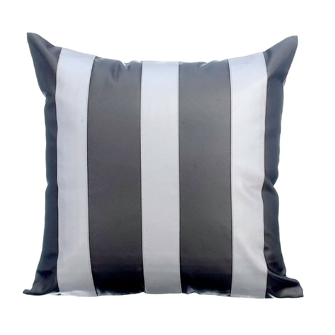 Pillow Case With Zipper, Grey Pillow Shams, Leather Stripes Color ...