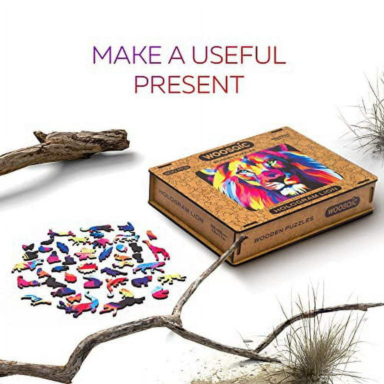 Unique Wooden Jigsaw Puzzles - Lion, 500 Pcs King Size