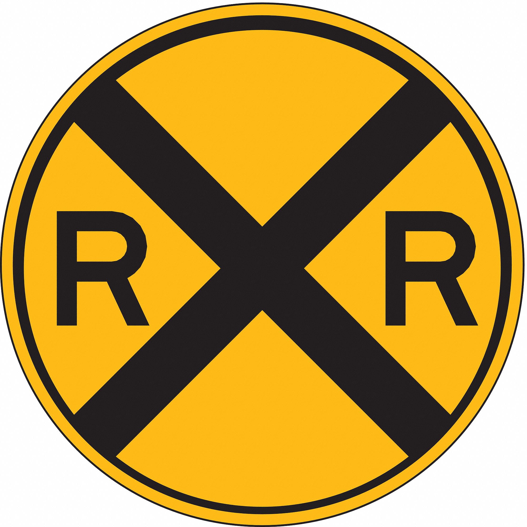 Lyle RXR Traffic Sign,30x30,12" Dia. W10-1-30HA - Walmart.com