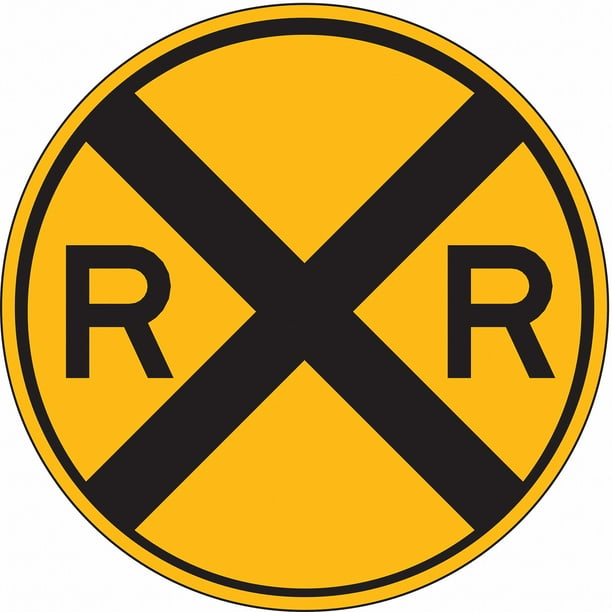 Lyle RXR Traffic Sign,30x30,12" Dia. W10-1-30HA - Walmart.com