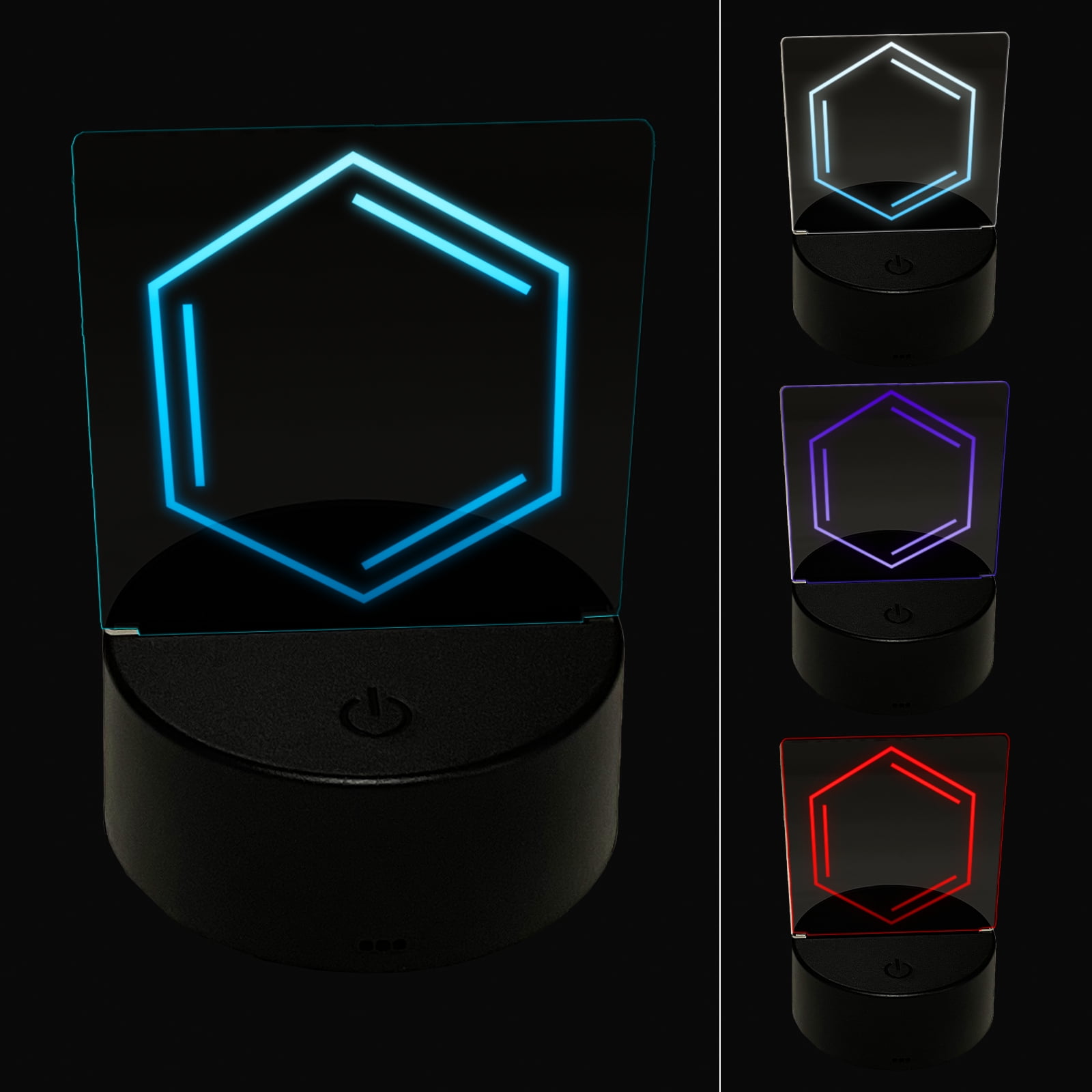 Benzene Ring for Organic Chemistry Science LED Night Light Sign 3D ...