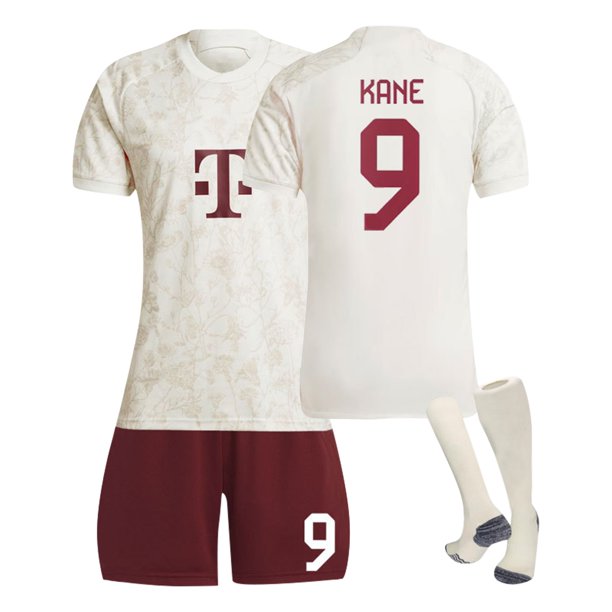 Sien 2324 Munich Soccer Team Away Game Khaki Soccer Jersey, #9 KANE Short Sleeve Cool Soccer ...