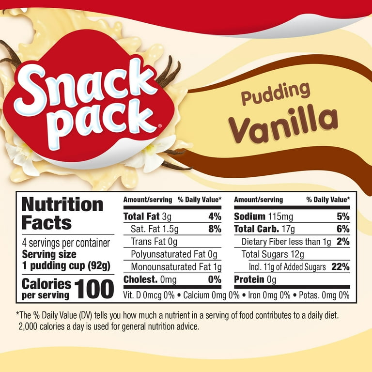 Vanilla Pudding Snack Pack