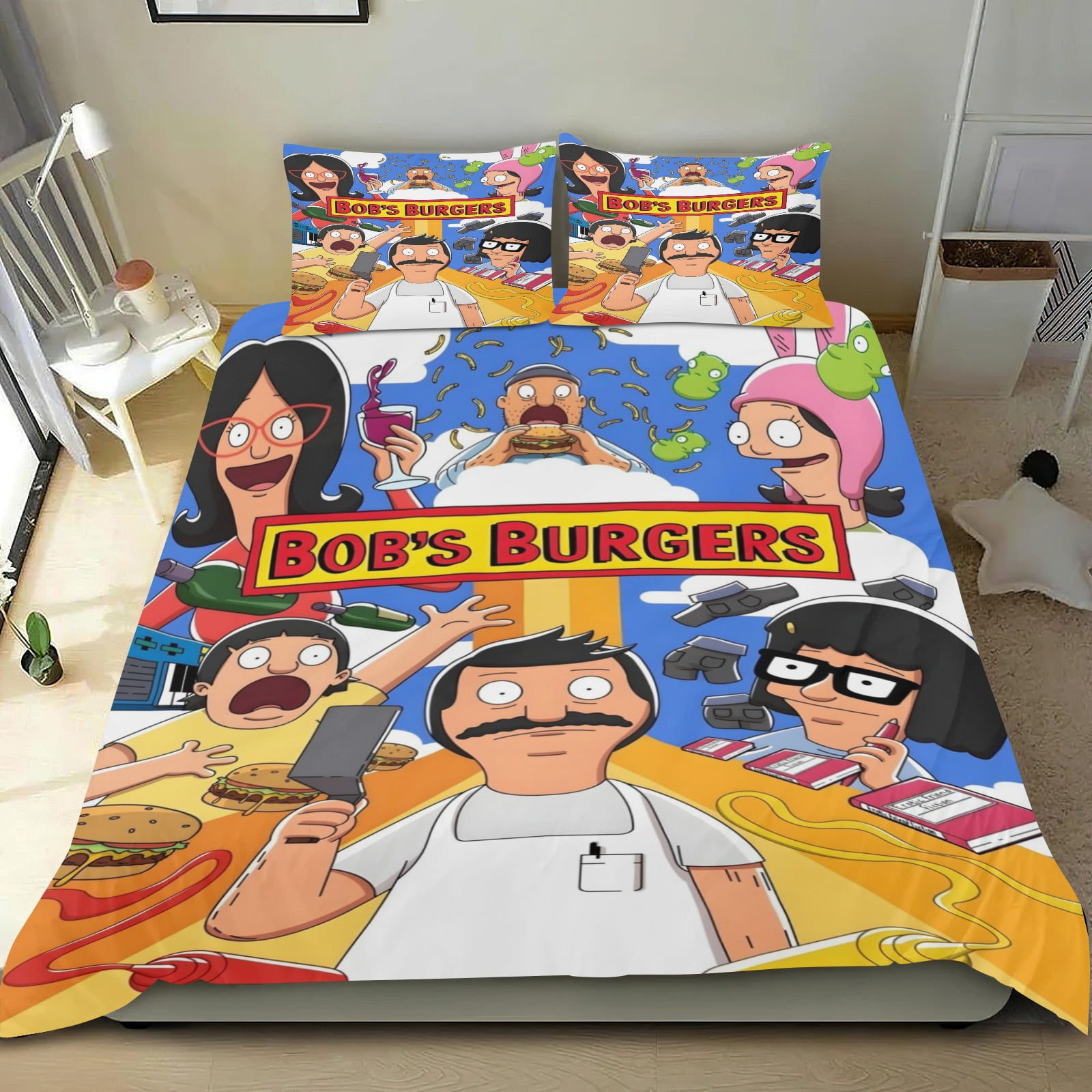 Click here for Damony Bobs Burgers Bed Comforter Set 3 Pieces Has... prices