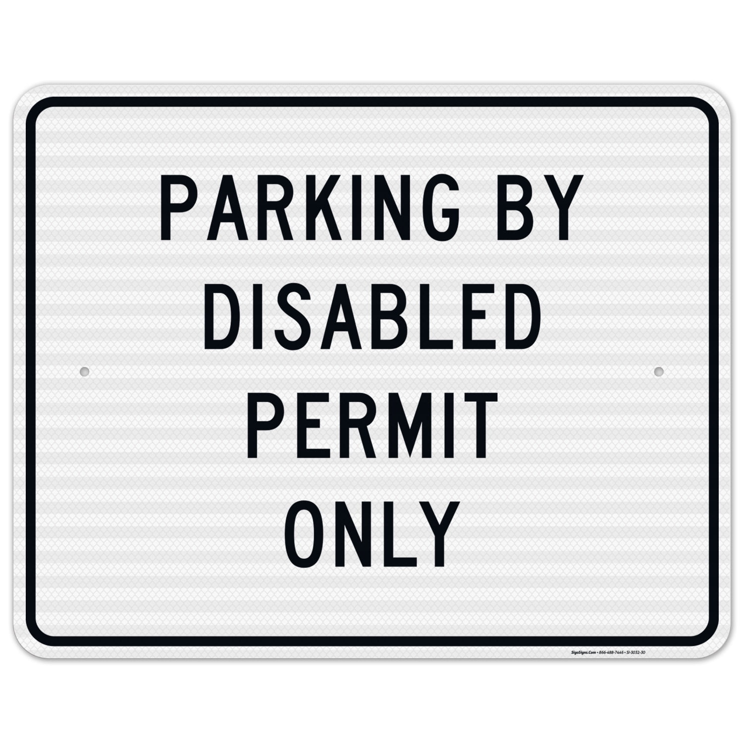 Florida Handicap Parking Sign, Parking By Disabled Permit Only Sign ...