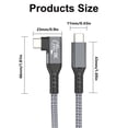90° Bend Male to Male USB C Extension Cable for Fast Data Sync and 240W ...