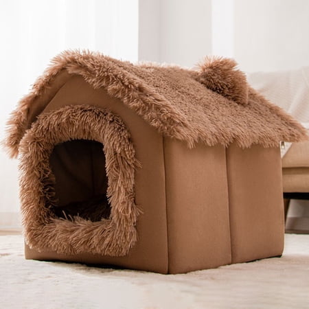 Pet Sleep House Removable Washable Warm Cave Hideout House Indoor Tent ...