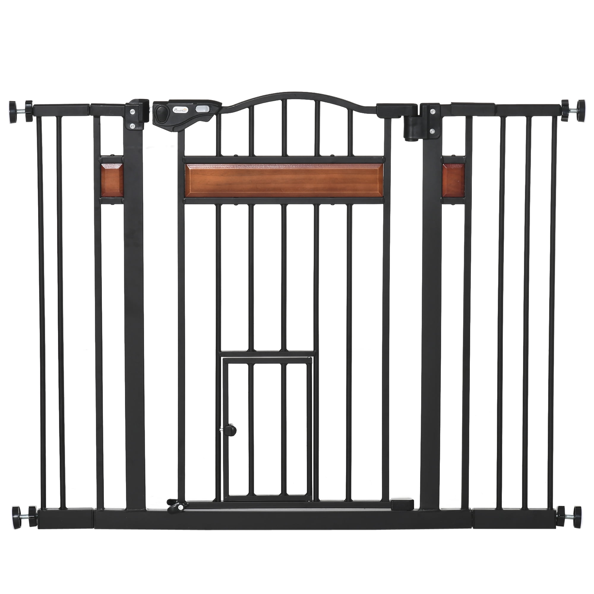 Click here for Pawhut 29.1-41.3 Extra Wide Dog Gate With Cat Door... prices