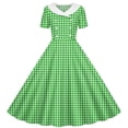 snilers Girls Vintage 1950s Dress Double Breasted Short Sleeve Polka ...