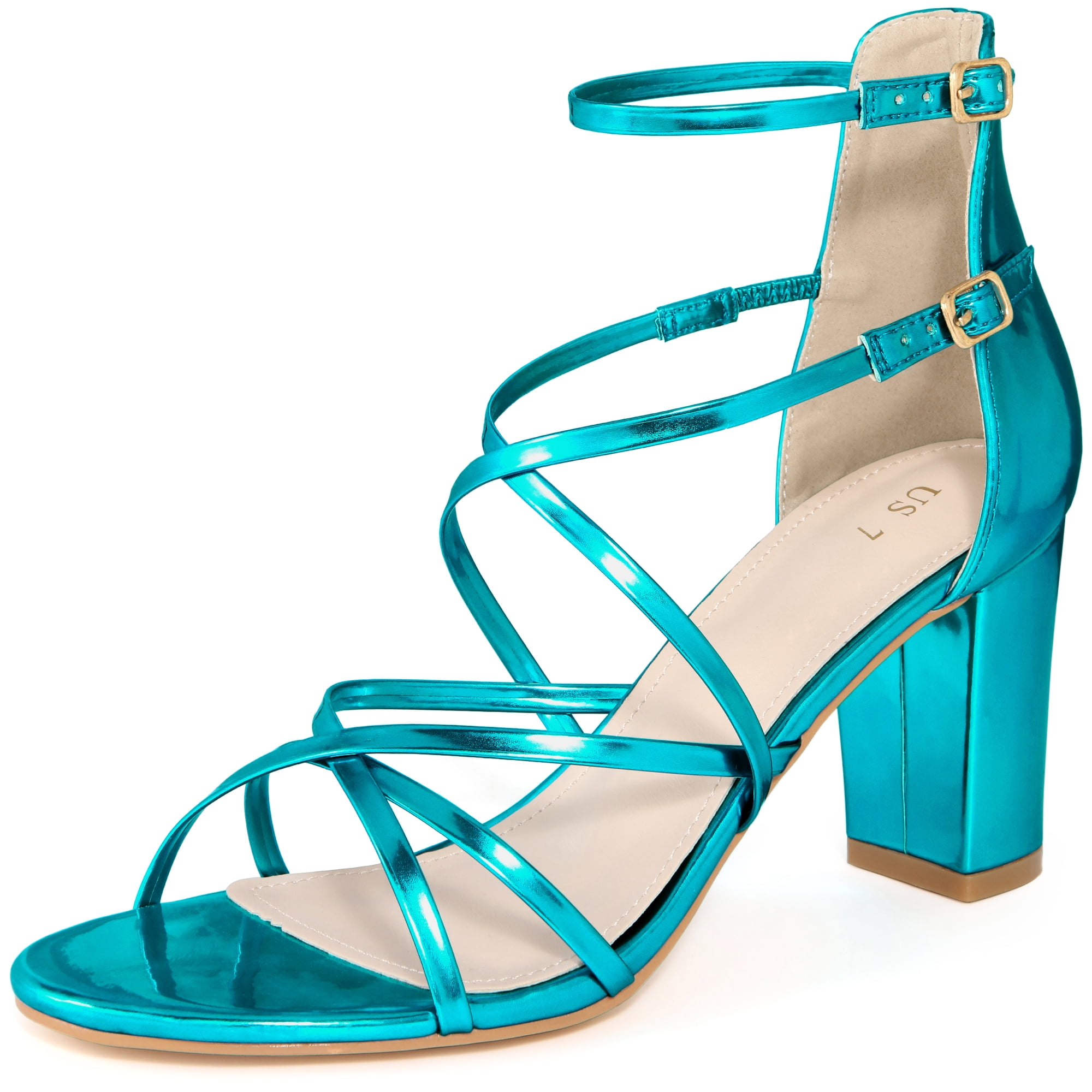 Click here for Blissful Step Womens Strappy Crisscross Strap Bloc... prices