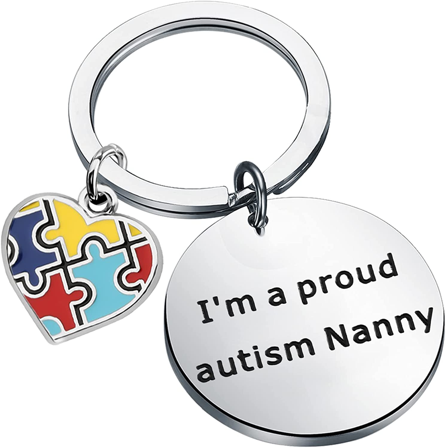 WSNANG Autism Grandma Nanny Keychain Autism Awareness Autistic Support wsnang-autism-grandma-nanny-keychain-autism-awareness-autistic-support