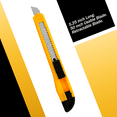 3 Yellow Retractable Utility Knife Box Cutters with Snap Blade, Heavy ...