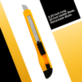 3 Yellow Retractable Utility Knife Box Cutters with Snap Blade, Heavy ...