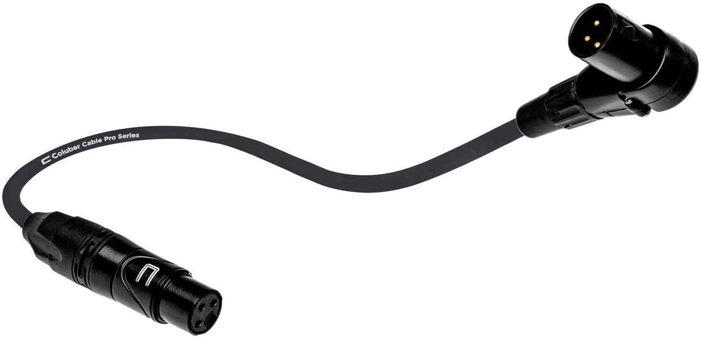 Coluber Cable Balanced XLR Cable Right Angle Male to Straight Female ...