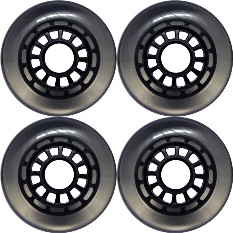 4-Pack Inline Outdoor Wheels Clear/Black 5 Spoke 76mm 82a - Walmart.com