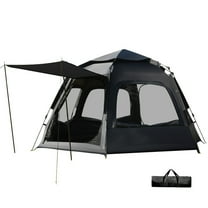 Free Shipping! Family Camping Tent Large Waterproof Pop Up Tents 3-4 Person Room Cabin Tent ...