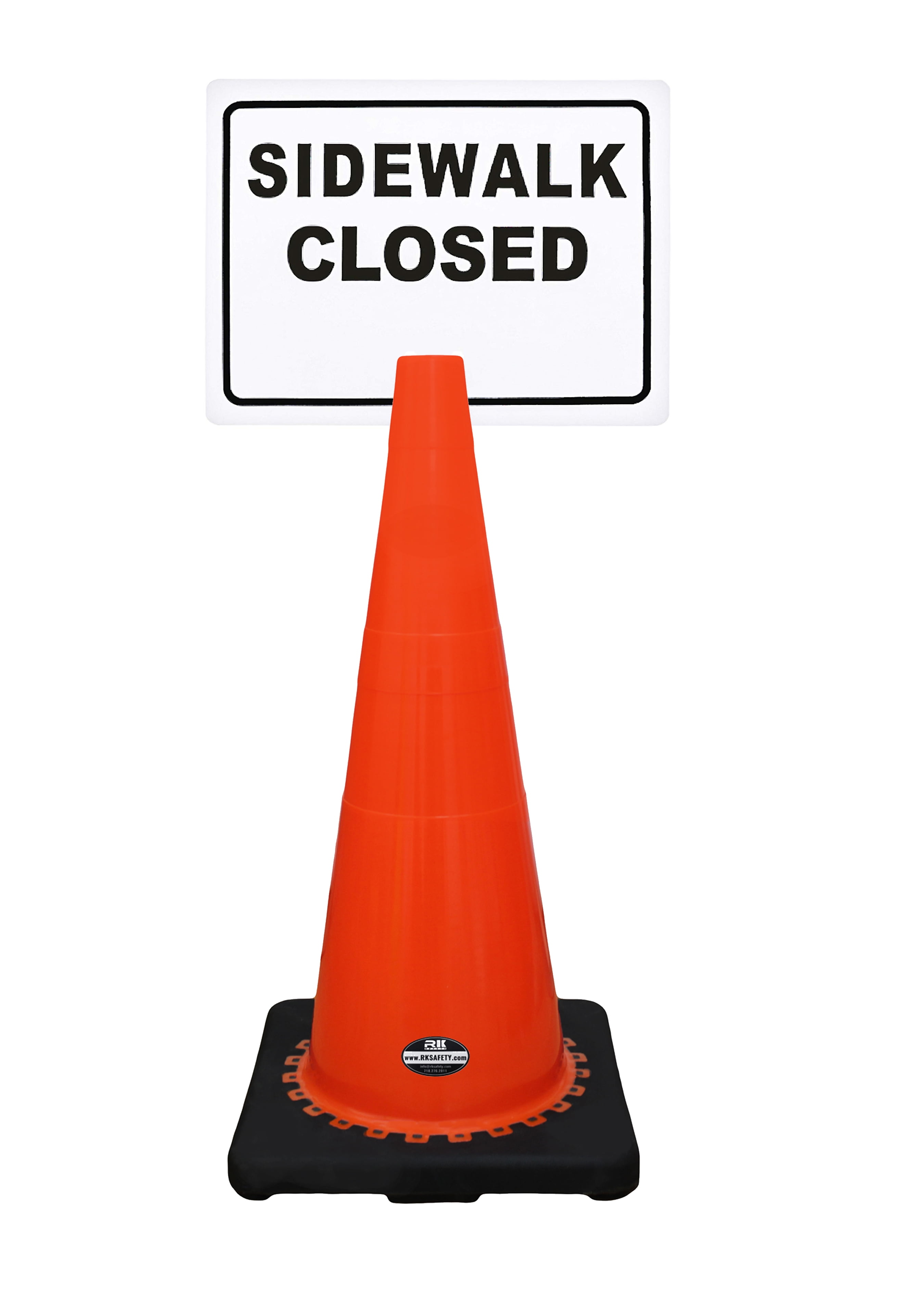 RK-Safety 28" Orange Cone, Black base without Reflective Tape, Plus ...