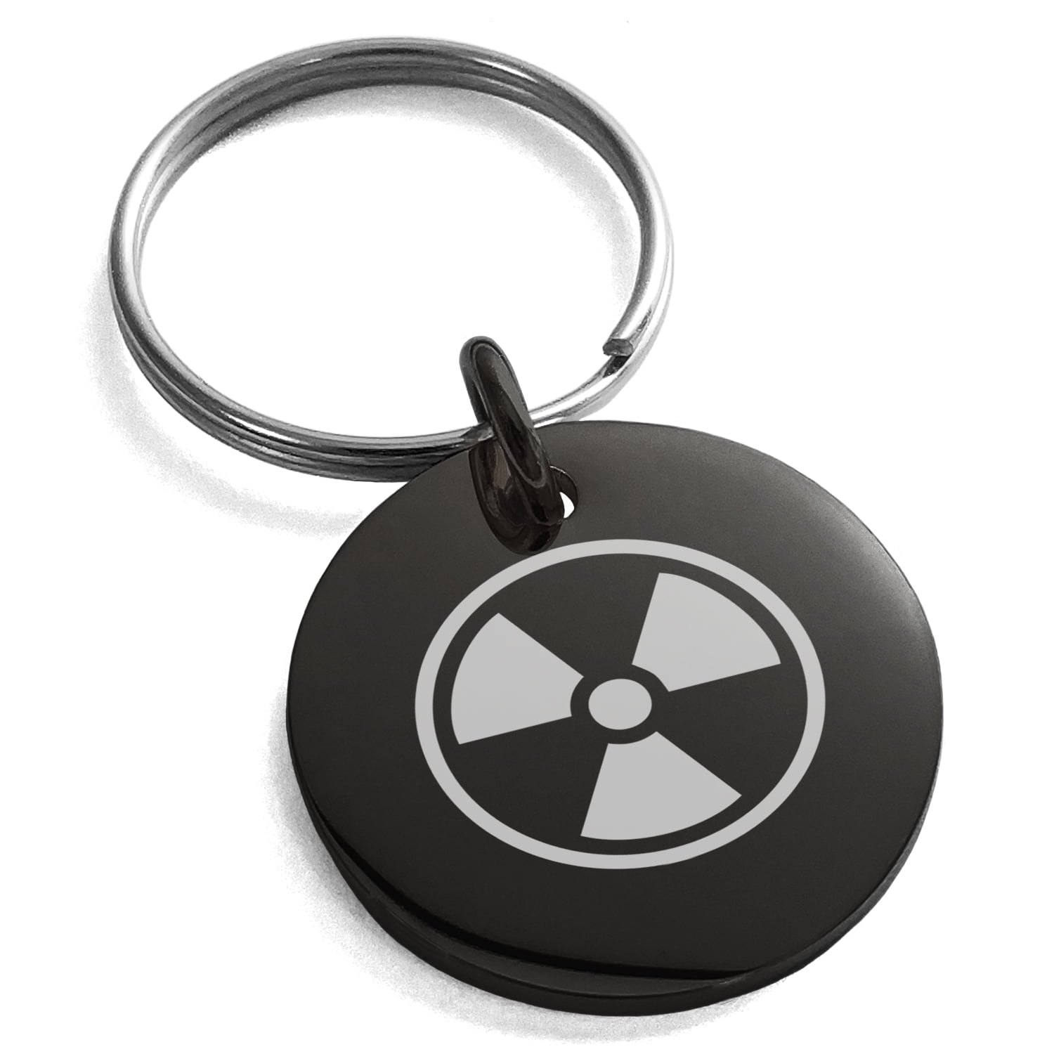 Stainless Steel Encircled Radioactive Engraved Small Medallion Circle ...