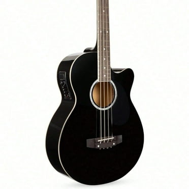 Costway Full Size Electric Bass Guitar Kit - Black, 4 String, with ...