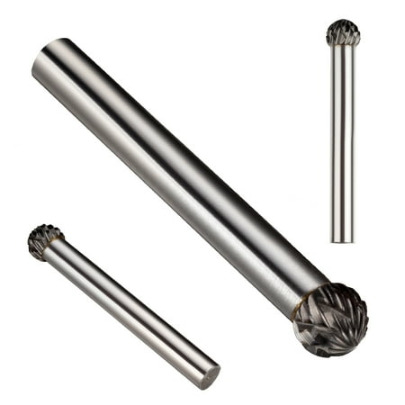 Double Cut Tungsten Carbide Rotary File 5/16" Head 6mm Shank Ball Shaped | Walmart Canada