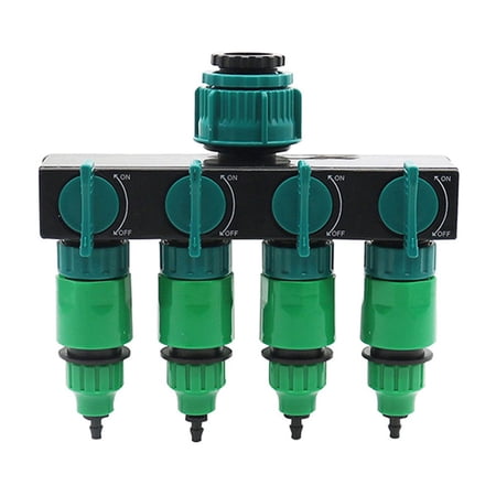 2021 NEW Garden Irrigation 4-way Tap Hose Splitter Garden Drip Manifold ...