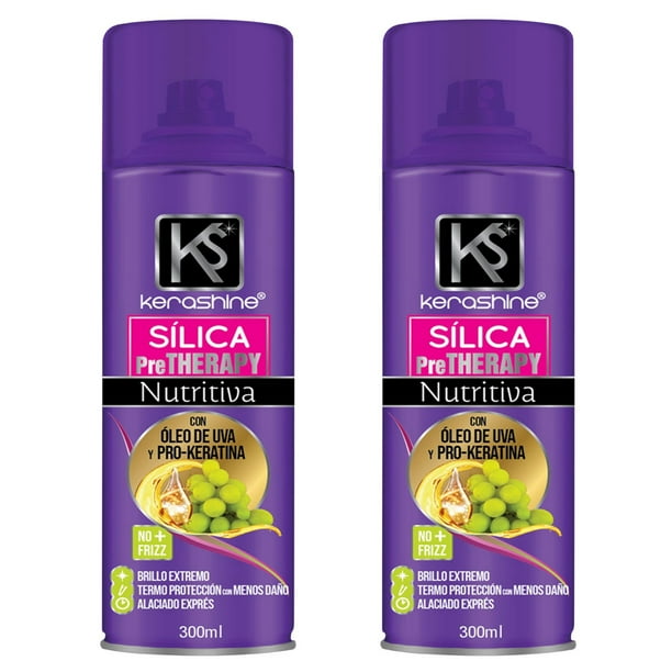 Kerashine Sílica Spray UVA 300 ml Cuidado del Cabello 2 Piezas ...