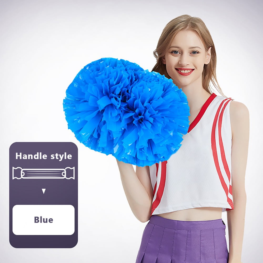 Pom Poms Cheerleading with Baton Handle - Fadeproof Metallic Bright ...