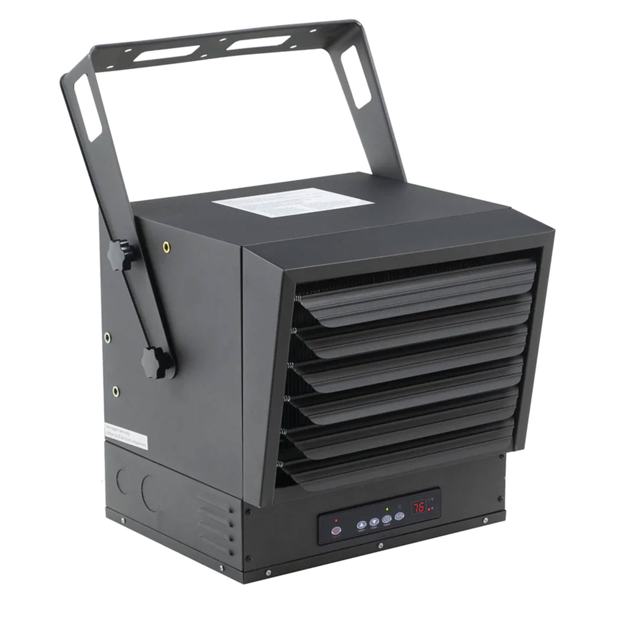 Comfort Zone 10,000W 240V Hard Wired Electric Heater W/Remote, Black ...