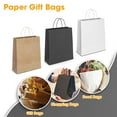 "ID IDAODAN White Kraft Paper Bags with Handles - 100 Pack for Shopping ...