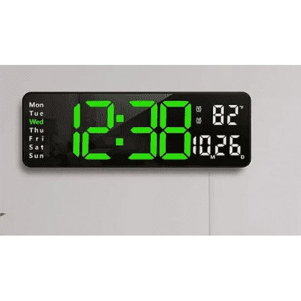 Digital Clock, Large LED Display with Automatic Brightness Dimmer for ...