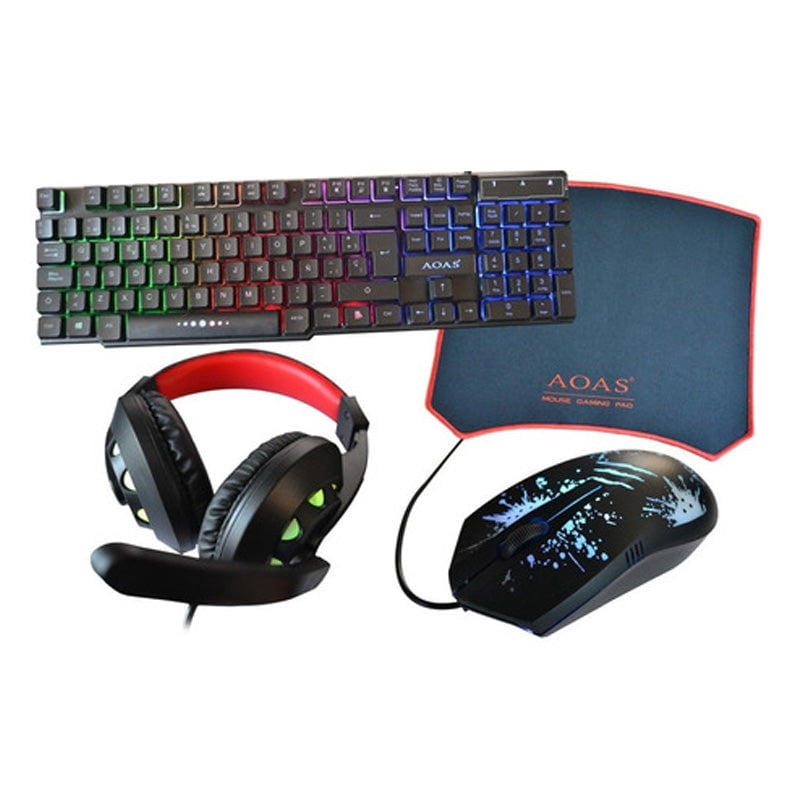 Kit De Teclado Gamer Mouse Audífonos y Mouse Pad de REGALO Master MC ...