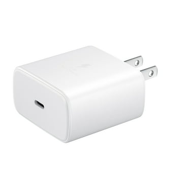 Samsung 45W USB-C Super Fast Wall Charger with Adapter Plug & Cable - White - Walmart.com