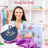 BCOOSS Sewing Machine for Beginners, 12 Built-in Stitches, Lightweight ...