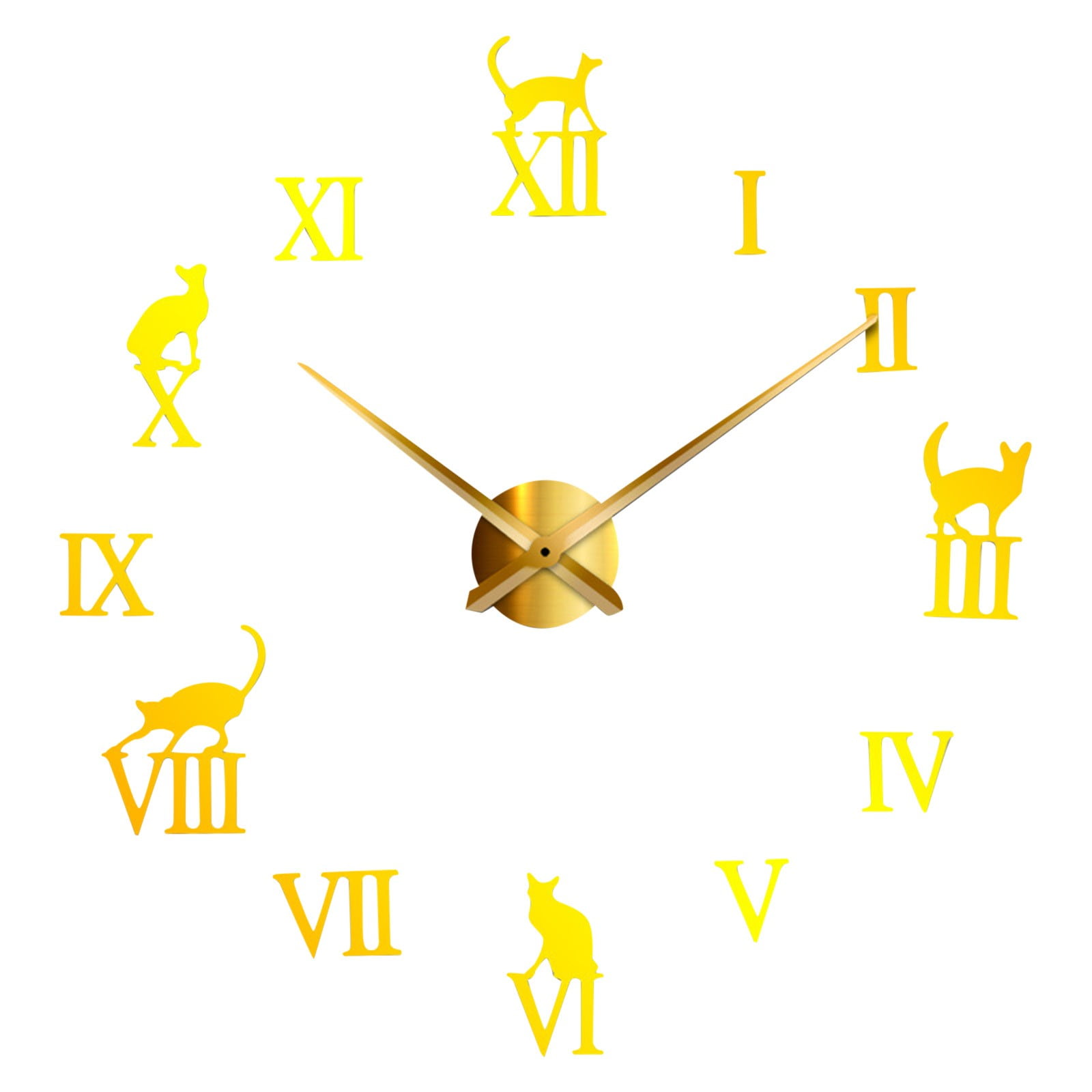 VINTGH 3D Stick On Wall Clock Modern Art Design Decal DIY Mirror vintgh-3d-stick-on-wall-clock-modern-art-design-decal-diy-mirror